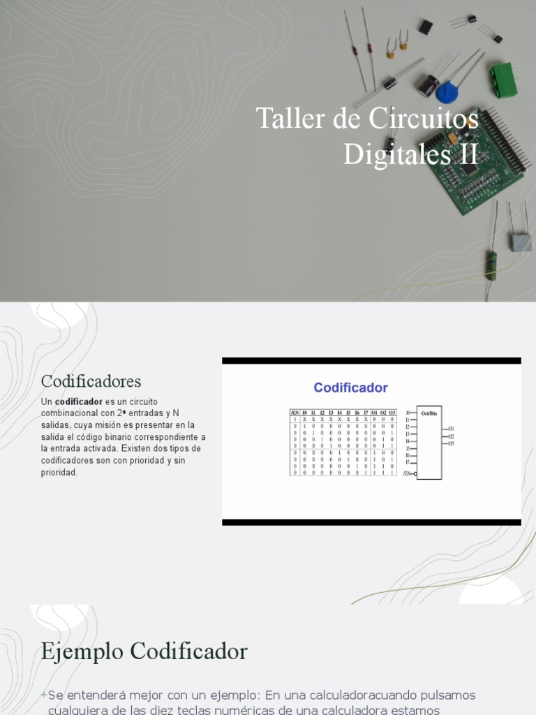 Taller de Circuitos Digitales II (Codificadores y Decodificadores ...