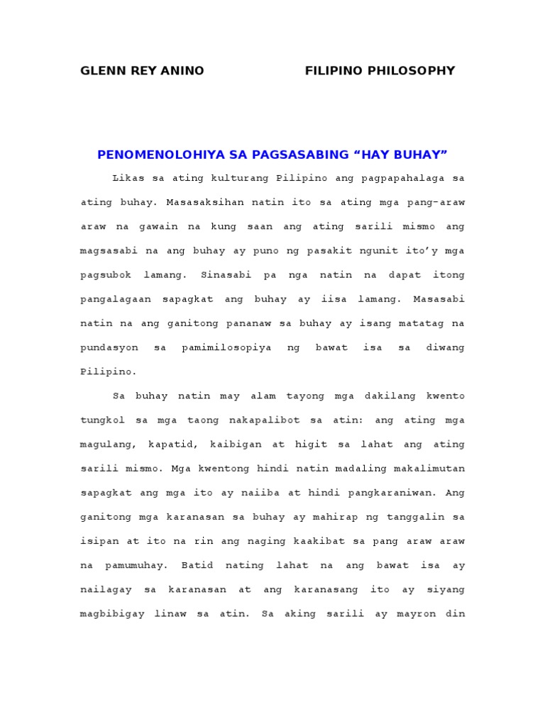 Filipino Philosophy | PDF