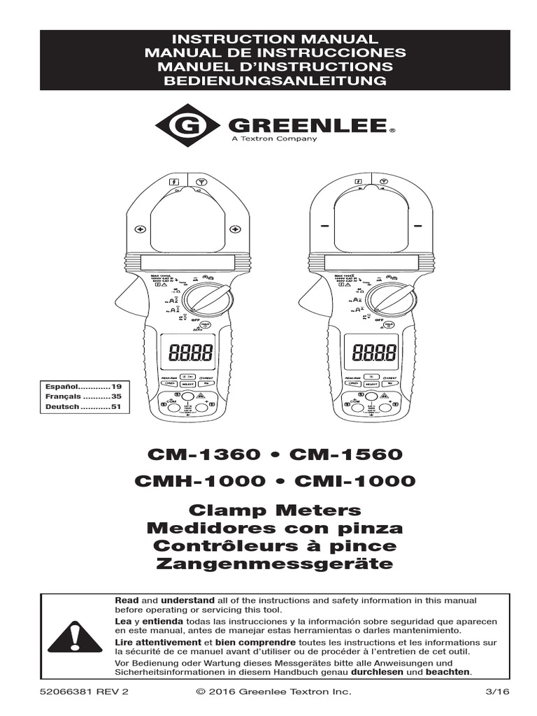 CM-1360, CM-1560, CMH-1000 and CMI-1000 Instruction Manual | PDF | Root ...