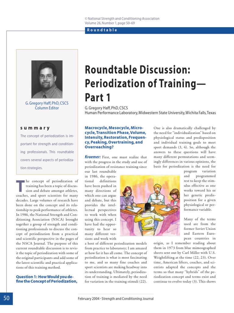 Roundtable Discussion: Periodization of Training | PDF | Strength ...