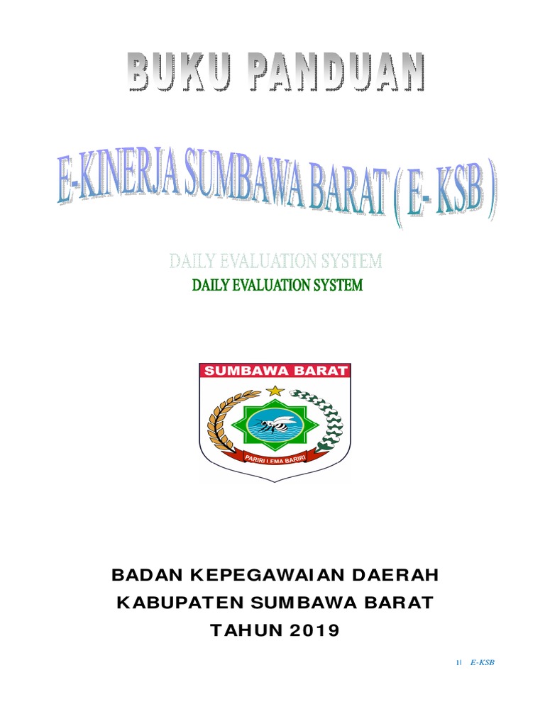 Panduan E-Kinerja Sumbawa Barat | PDF | Karier & Perkembangan | Bisnis