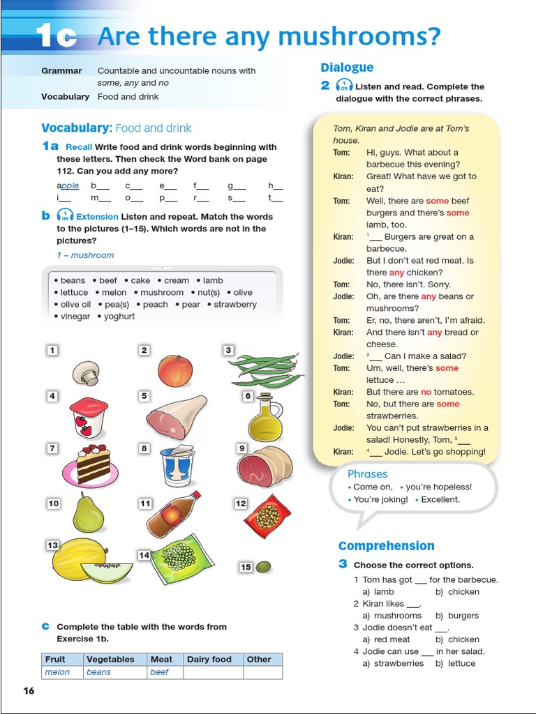 Countable and Uncountable Nouns | PDF | Salad | Vegetables