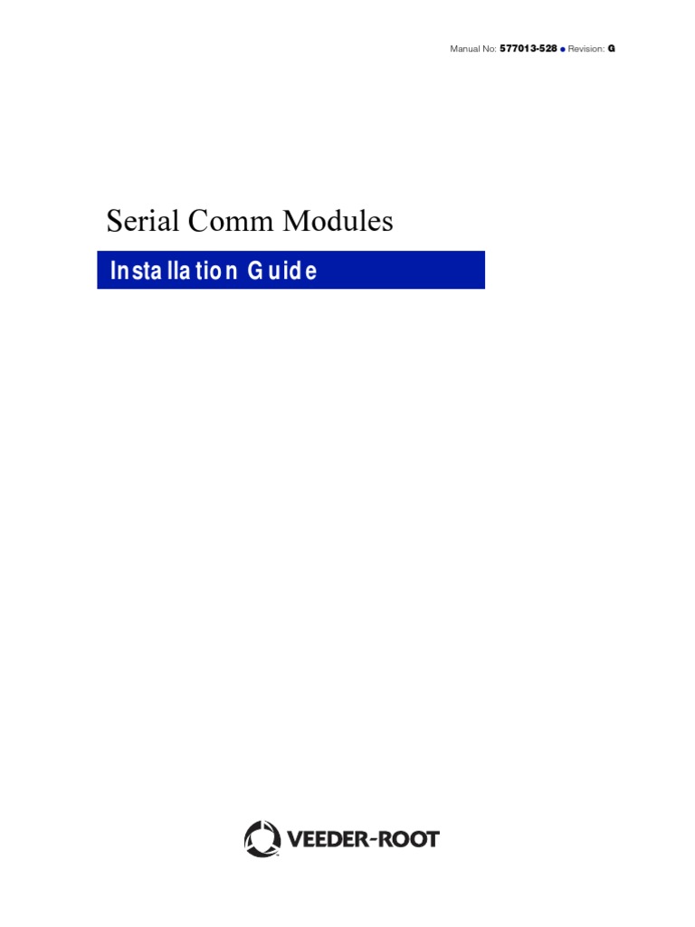 Veeder Root Serial Comunications Guide 577013-528 | PDF | Electrical ...