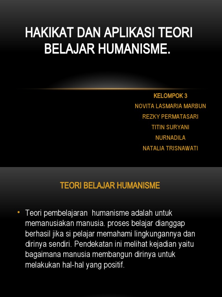 Teori Belajar Humanisme | PDF