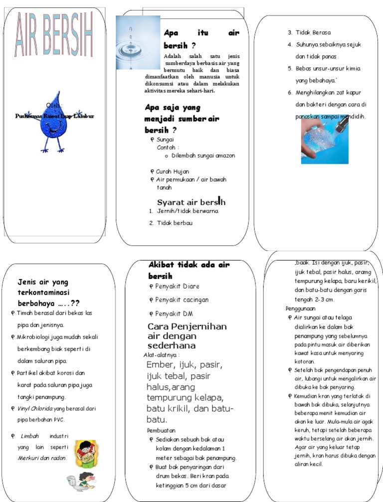 Leaflet Air Bersih | PDF