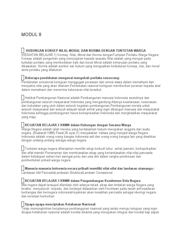 Modul 8 Dan Modul 9 | PDF | Karier & Perkembangan | Sains & Matematika