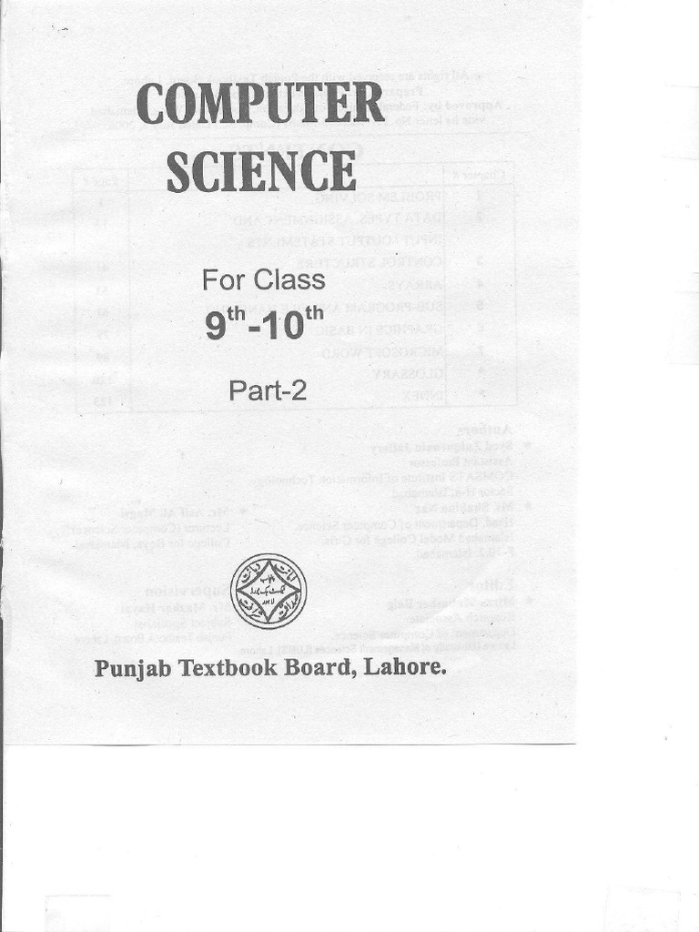 10th Class Computer Book | PDF