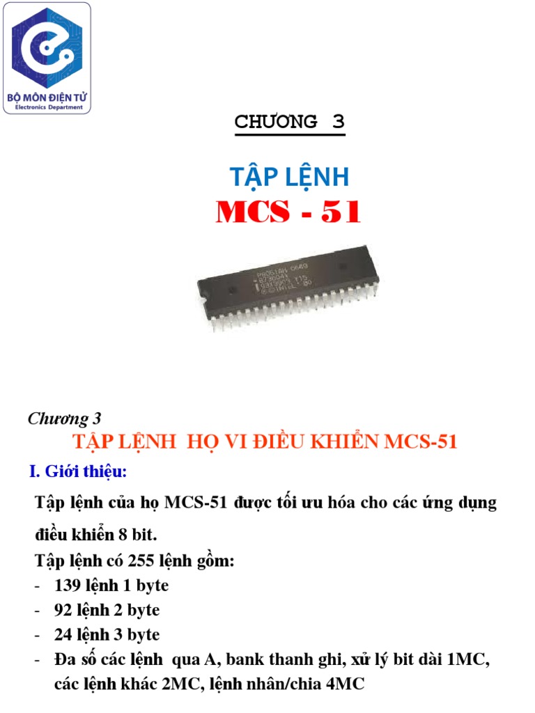 VXL Chuong3 Tap Lenh 8051 P1 | PDF