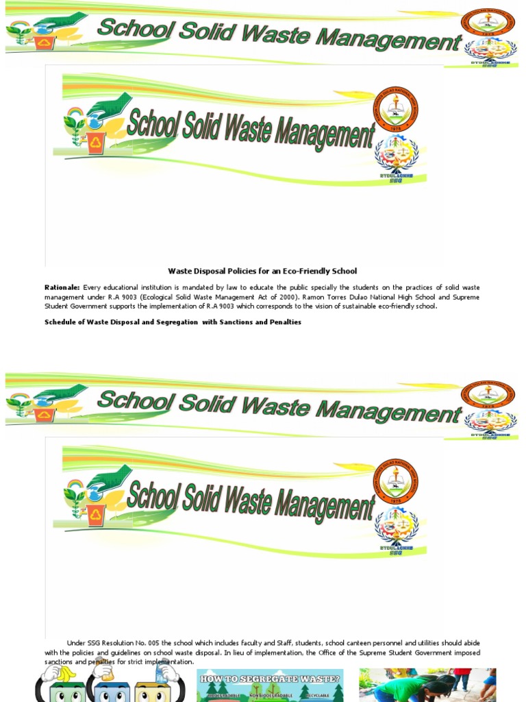 Policies On Solid Waste Managemnt | PDF