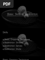 The 5 Basic Skills in Badminton | PDF | Racquet Sports | Athletic Sports