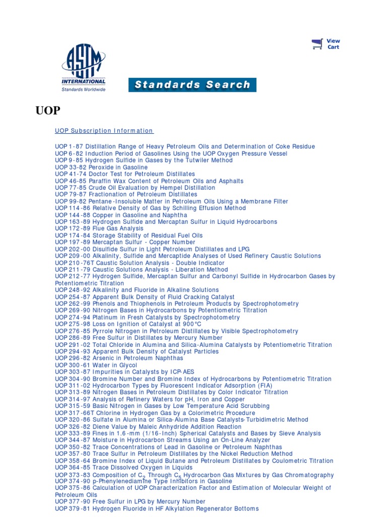 Astm Uop | PDF | Gas Chromatography | Petroleum