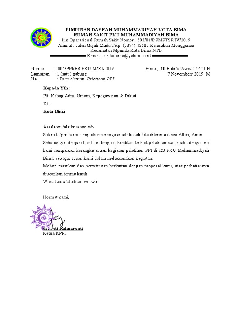 Surat Permohonan Pelatihan PPI | PDF