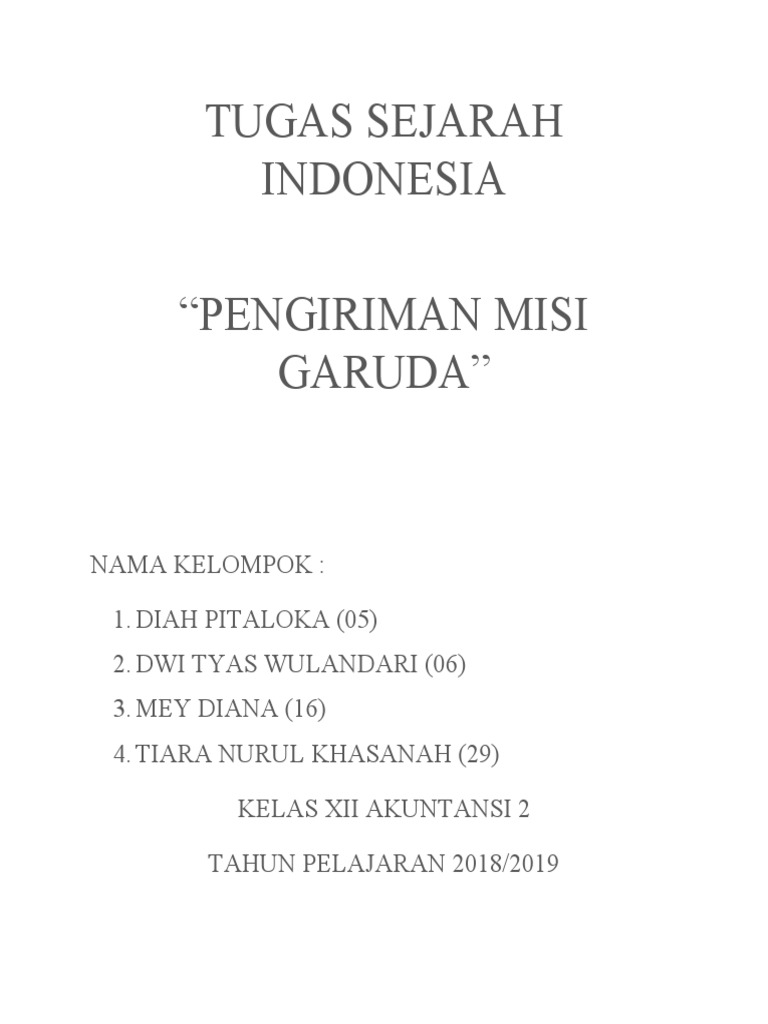 Pengiriman Misi Garuda | PDF
