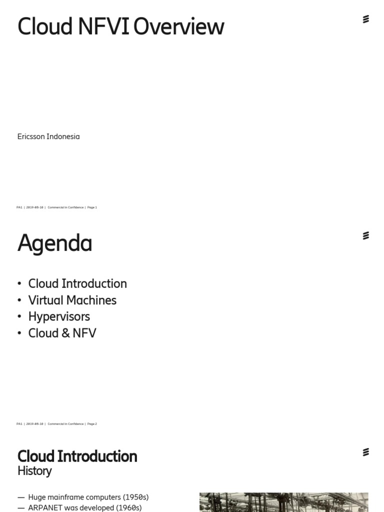 Cloud NFVI Overview: Ericsson Indonesia | PDF | Virtual Machine | Cloud Computing