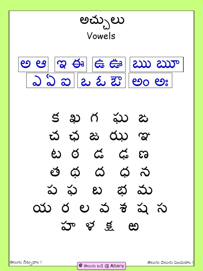 Telugu Letters | PDF
