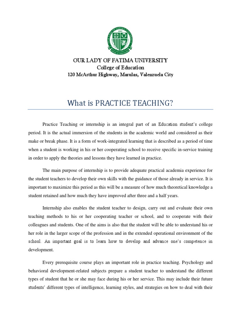What Is Practice Teaching | PDF | Teachers | Human Nature