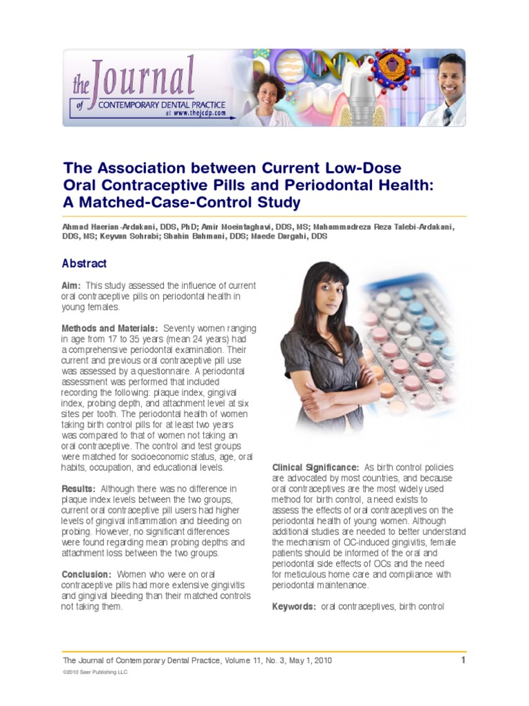 The Association Between Current Low-Dose Oral Contraceptive Pills and ...