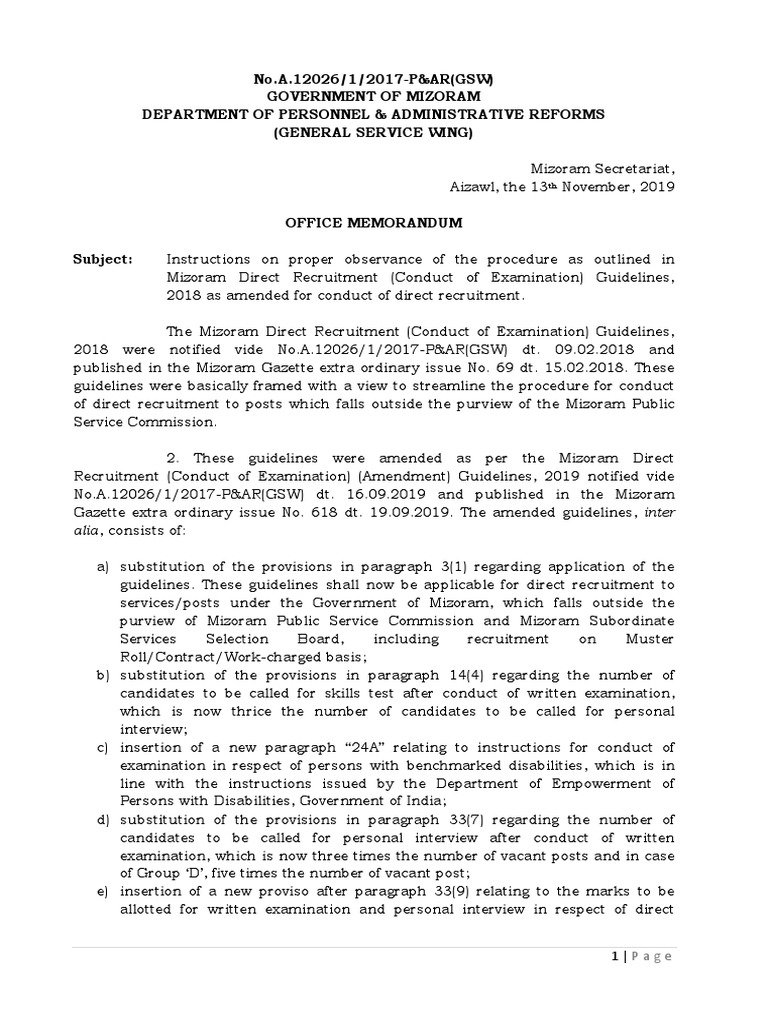 Proper Observance of Exam Guidelines | Download Free PDF | Recruitment ...