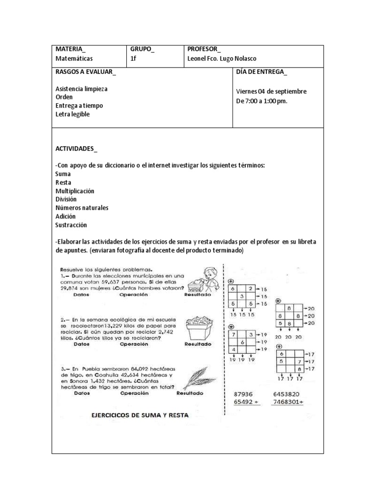 Matematicas | PDF | Artes del Lenguaje y Comunicación