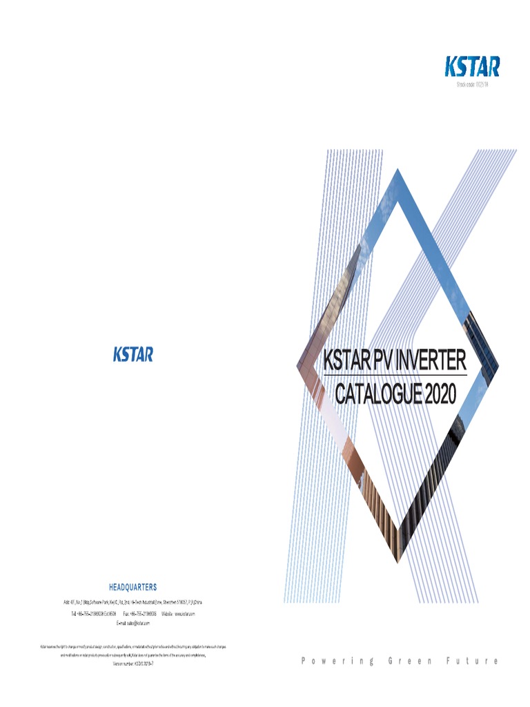 KSTAR PV Inverter Catalog 2020 | PDF | Alternating Current | Power Inverter