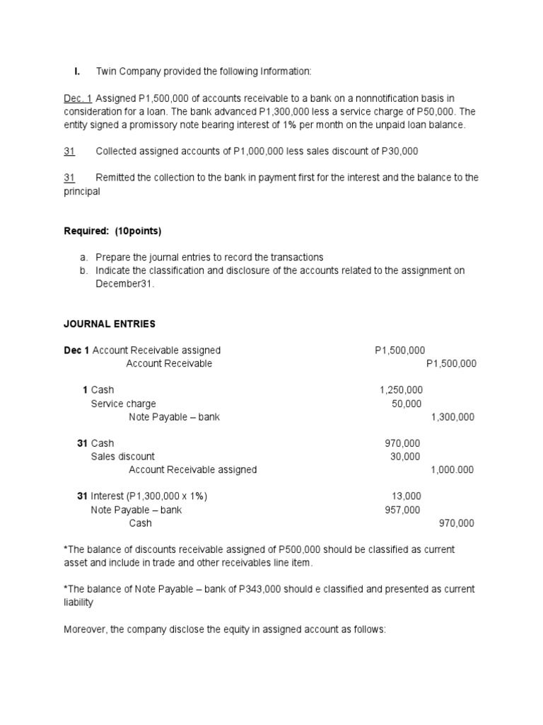 Receivable Financing | PDF | Promissory Note | Discounting