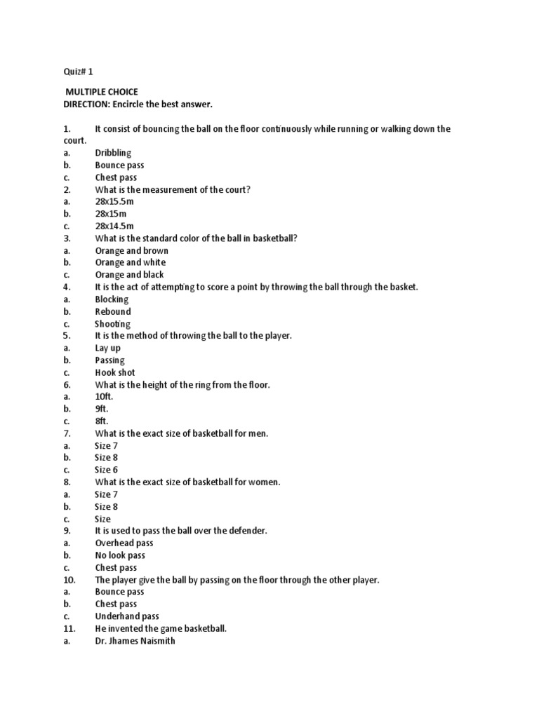 Multiple Choice DIRECTION: Encircle The Best Answer | PDF | Hobbies ...