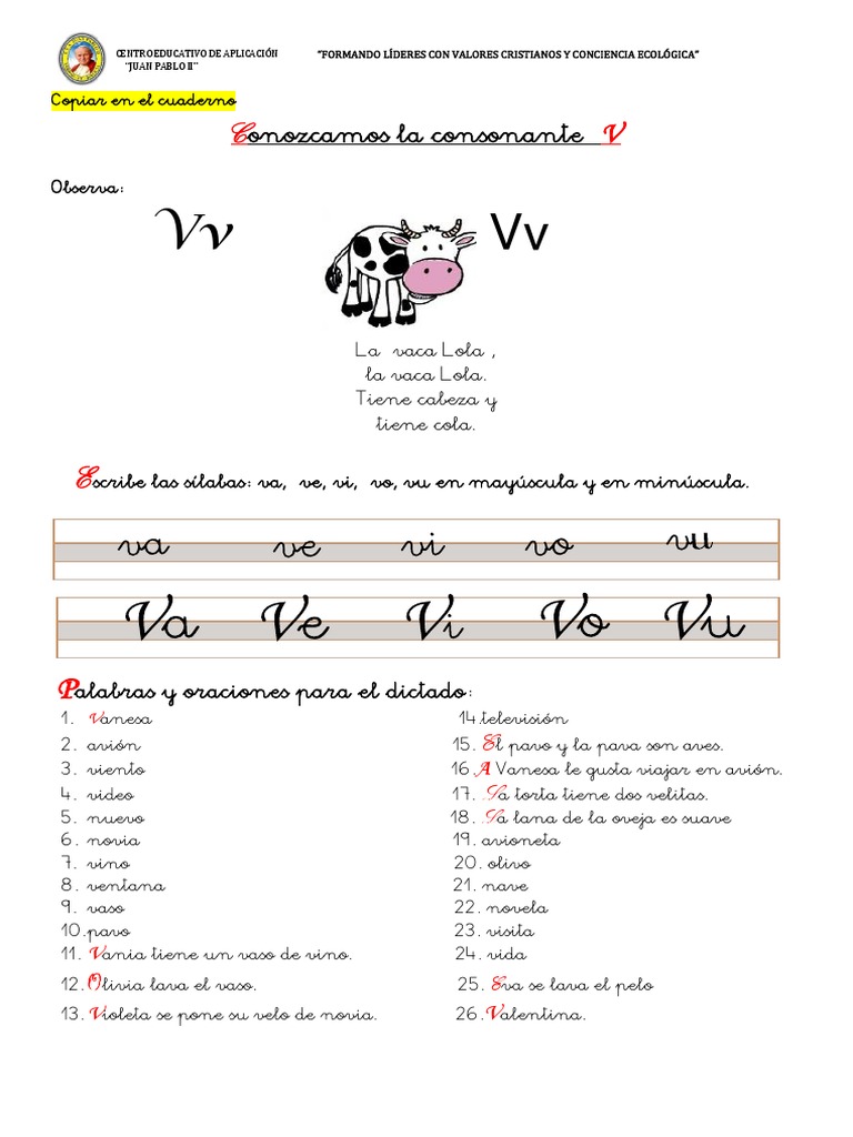 Silabas Va,vo,ve,vi,vu Worksheet Live Worksheets, 47% OFF