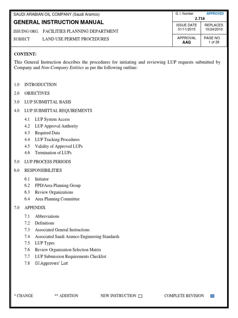 General Instruction Manual | PDF | Regulatory Compliance | Saudi Arabia