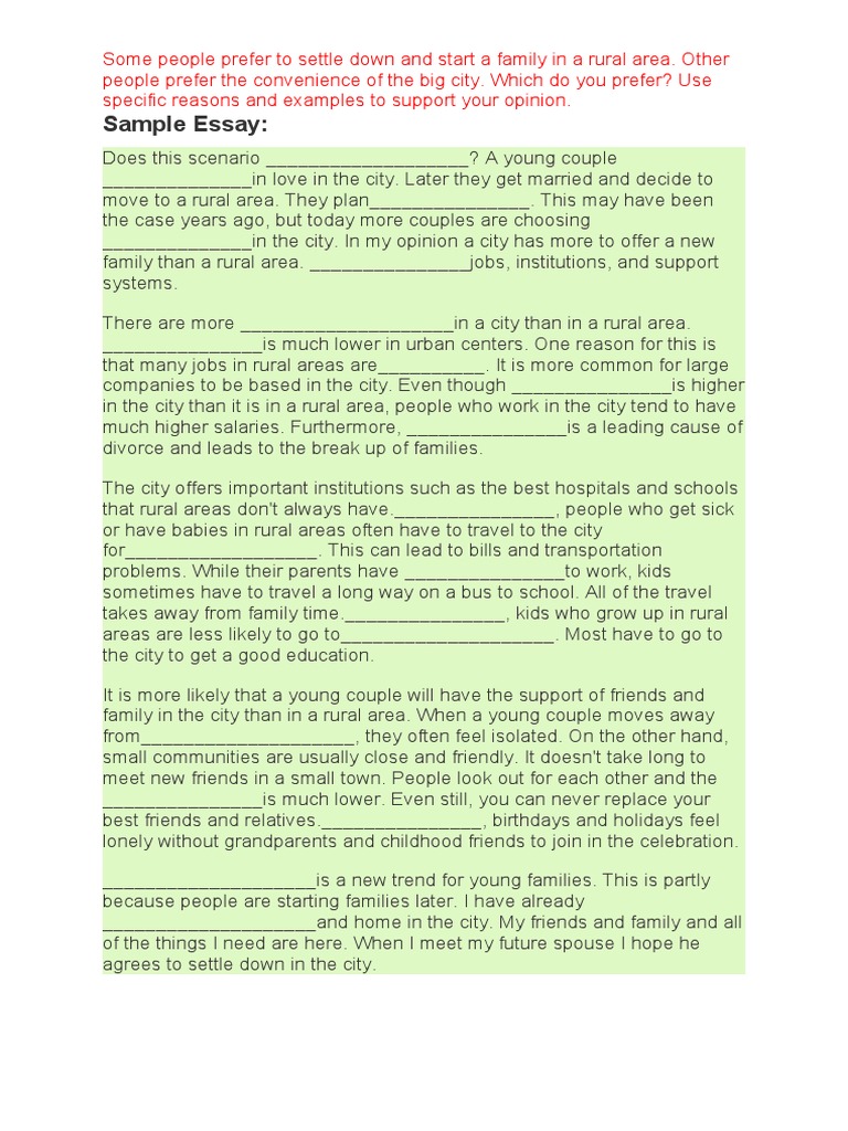 Sample Essay - template.TOEFL | PDF | Social Institutions | Social Science