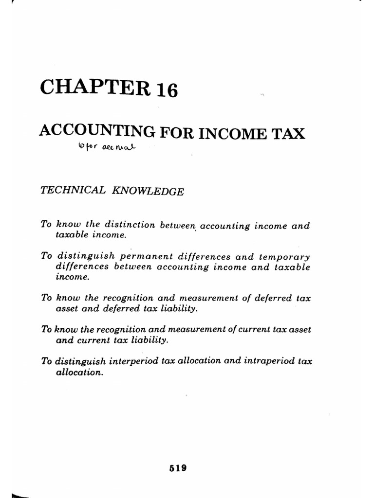 CHAP 16 Accounting For Income Tax | PDF
