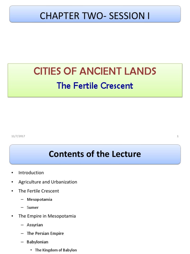 Chapter 2 Cities of Ancient Civilization - Fertile Crescent - PPTX ...
