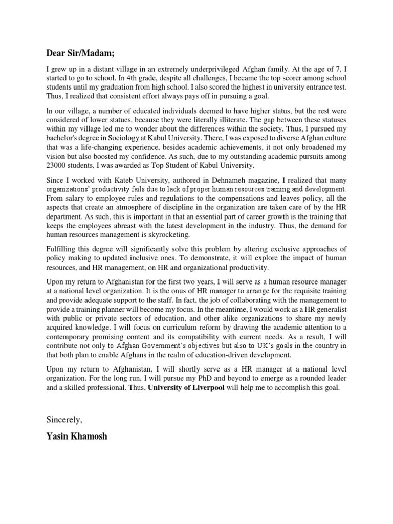 Dear Sir/Madam : Sincerely | PDF | Human Resource Management | Human Nature