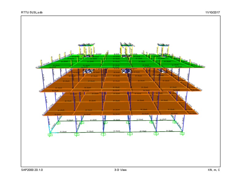 2.sap2000 3D View 2 | PDF