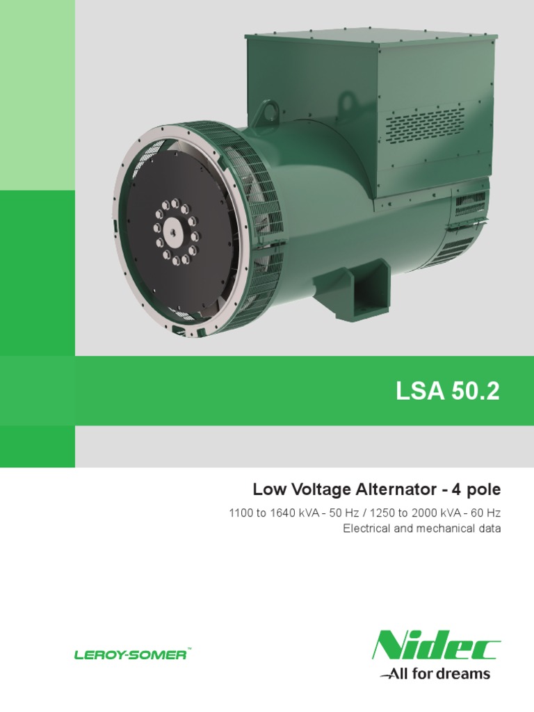 Broshyura Sinkhronnye Elektrogeneratory Leroy - Somer LSA 50.2 | PDF | Mains Electricity ...