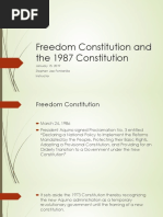 The 1986 Freedom Constitution and The 1987 Constitution | PDF