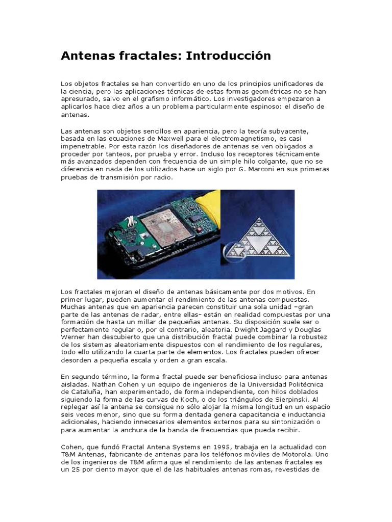 Antenas Fractales | PDF | Antena (Radio) | Fractal