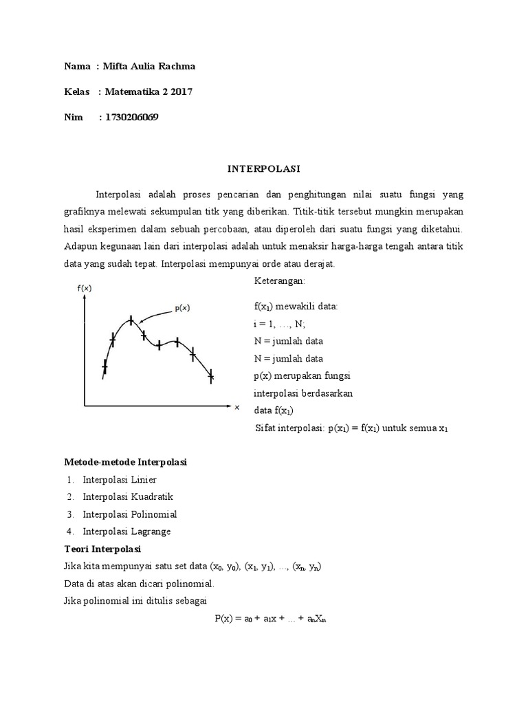 Rumus dan Metode Interpolasi | PDF