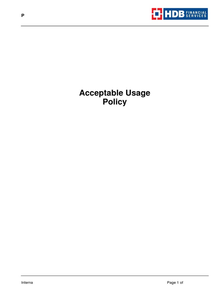 16 Acceptable Usage Policy-Updated | PDF | Internet | Computer Security