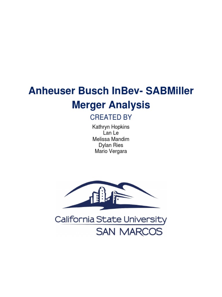 AB InBev-SABMiller Merger Overview | PDF | Anheuser Busch | Brewing