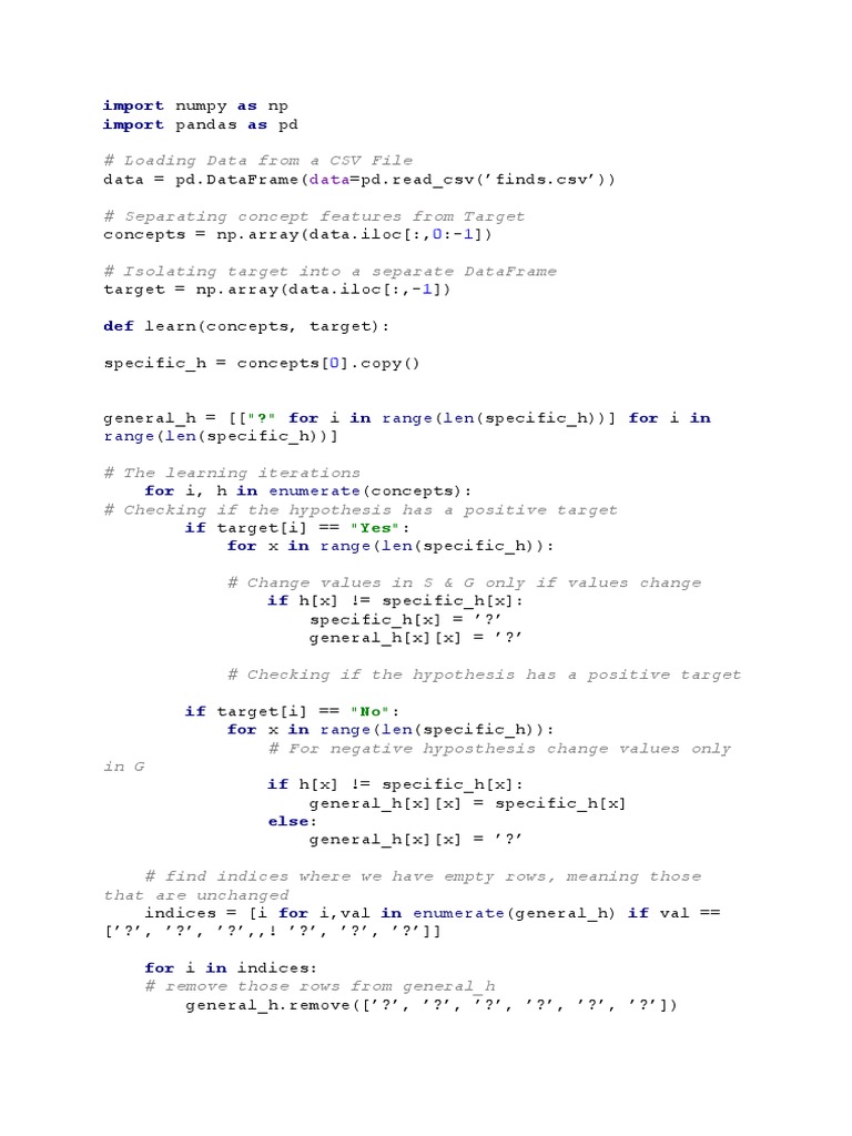 Candidate Elimination Problem | PDF