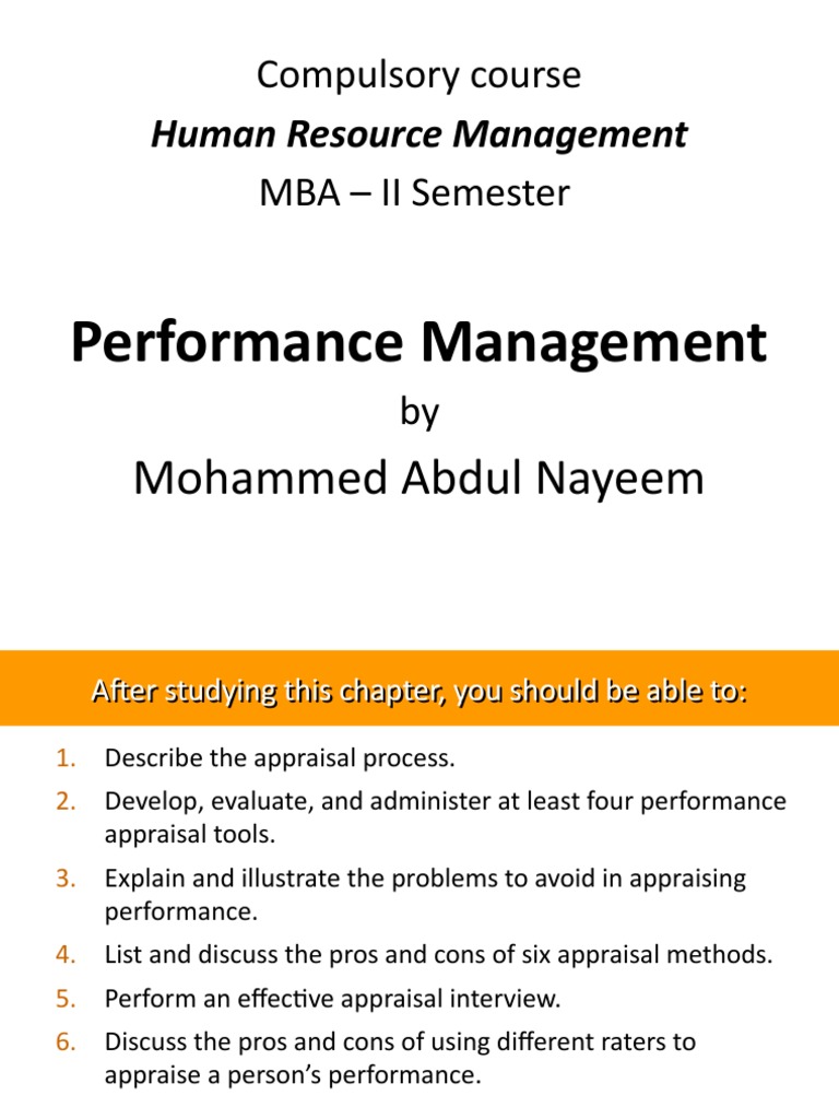09A Performance Management | PDF | Performance Appraisal | Human Nature