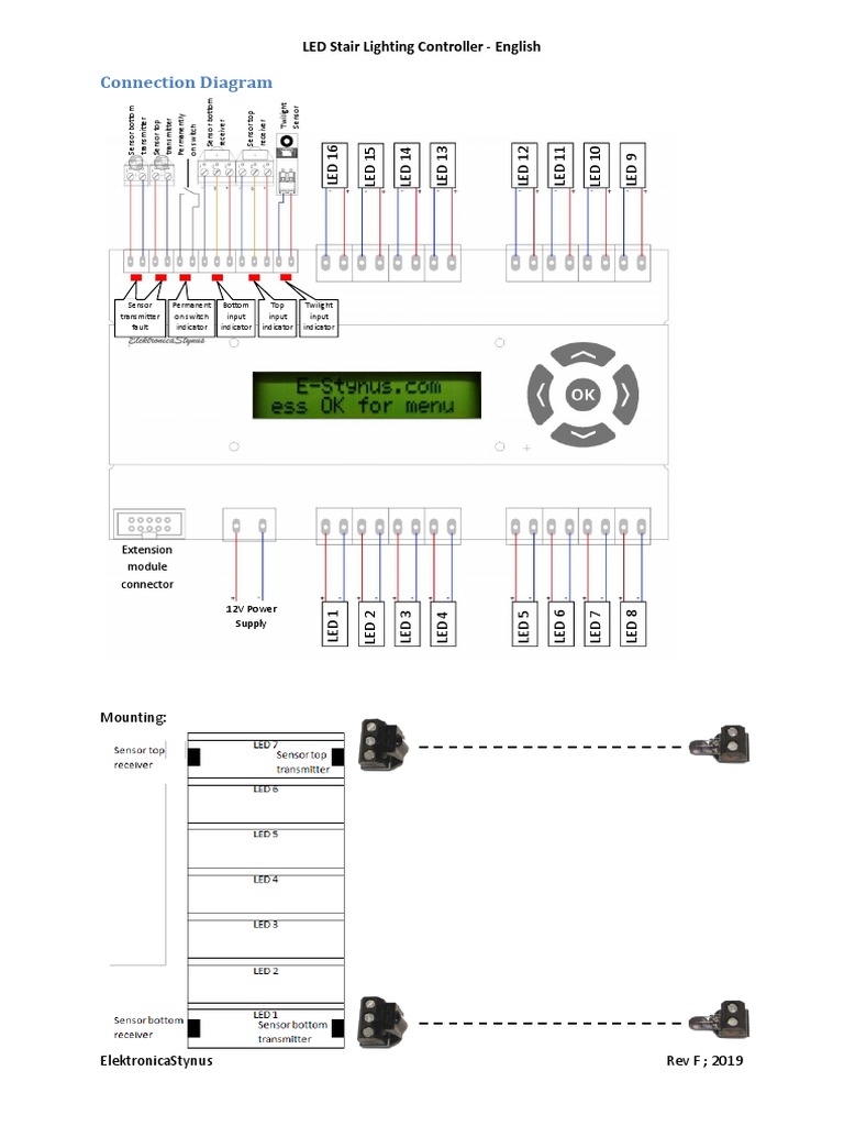 LED Stair Lighting Controller Professional RF - EN | PDF | Switch | Sensor