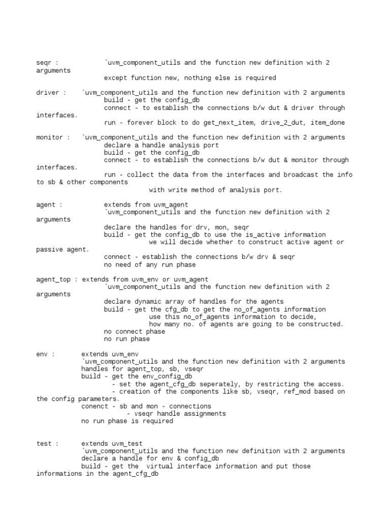 Uvm TB Flow | PDF | Subroutine | Interface (Computing)