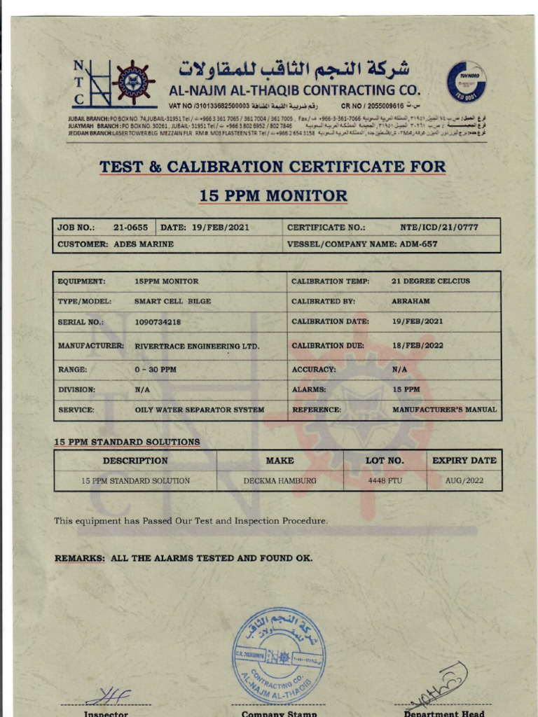Oily Water Separator | PDF