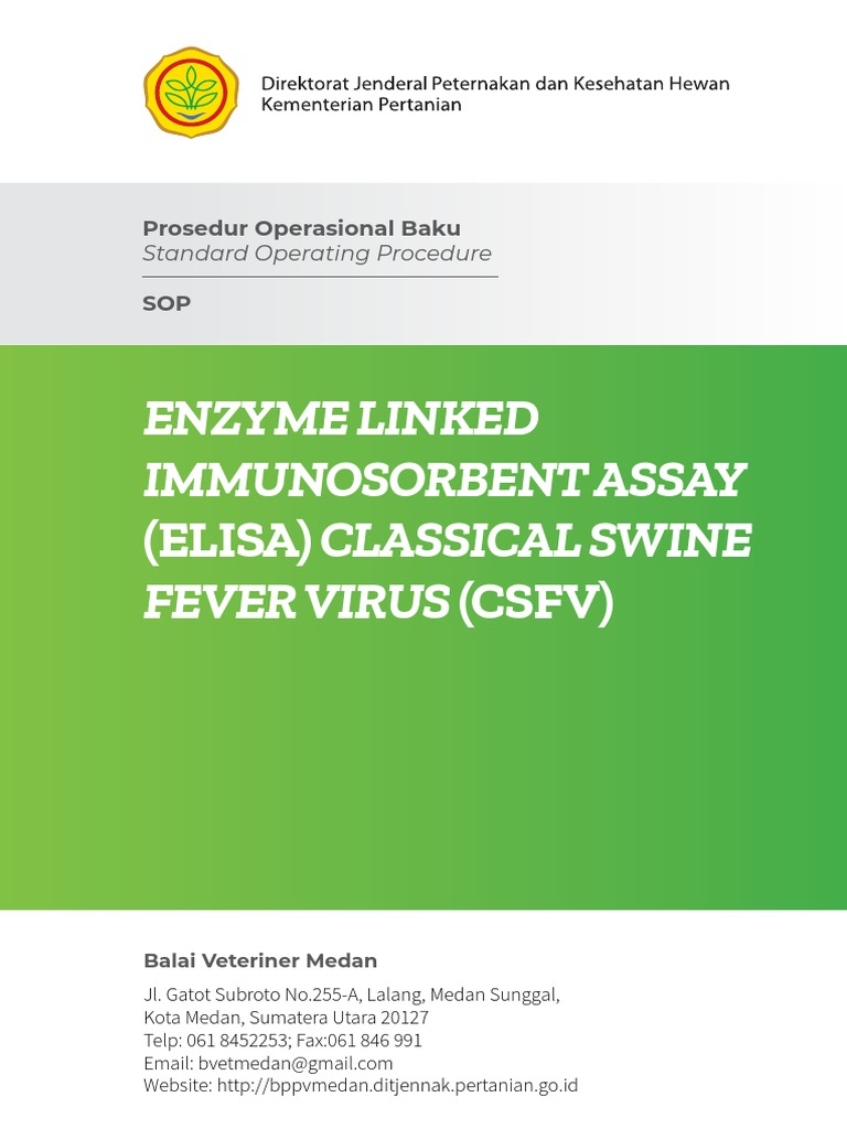 Serologi & Biologis - FAO SOP Book - SOP ELISA CSF - v02 | PDF