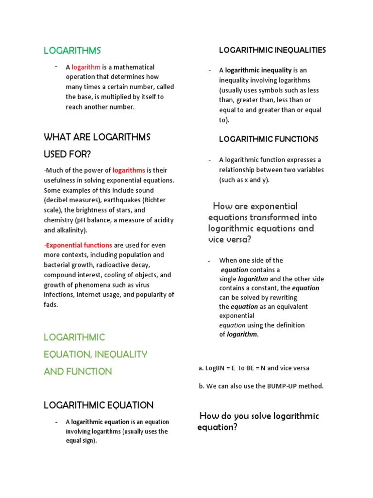 Gen Math 2nd Quarter Reviewer Download Free Pdf Logarithm Interest