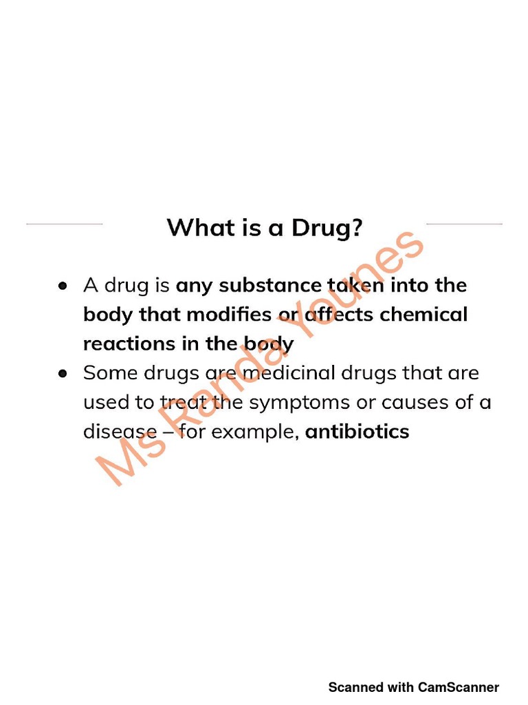 Drugs Biology IGCSE by Ms Randa Younes | PDF