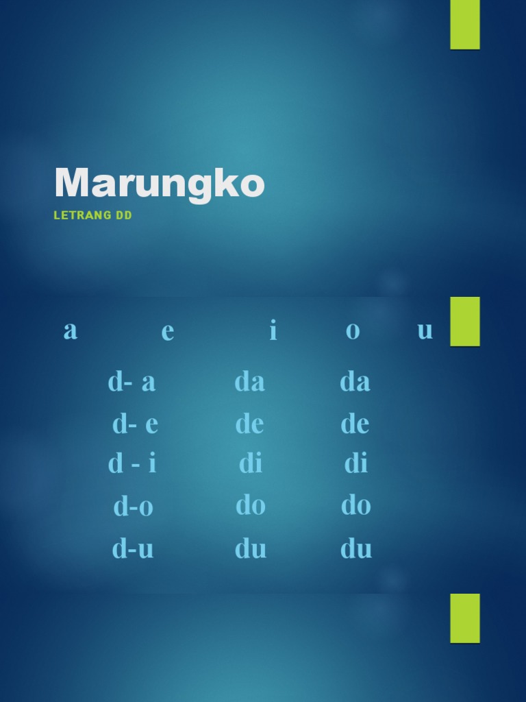 Marungko Pagbasa Sa Letrang DD | PDF