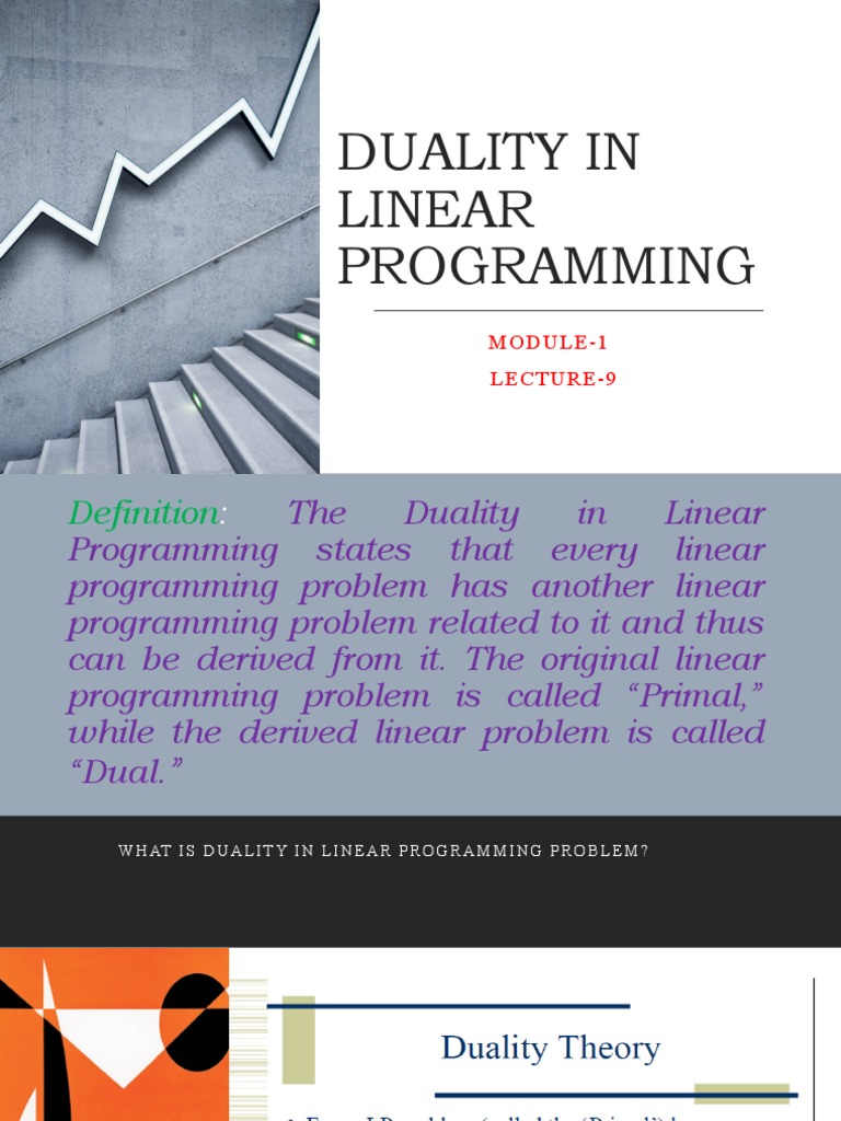 Duality in Linear Programming | PDF