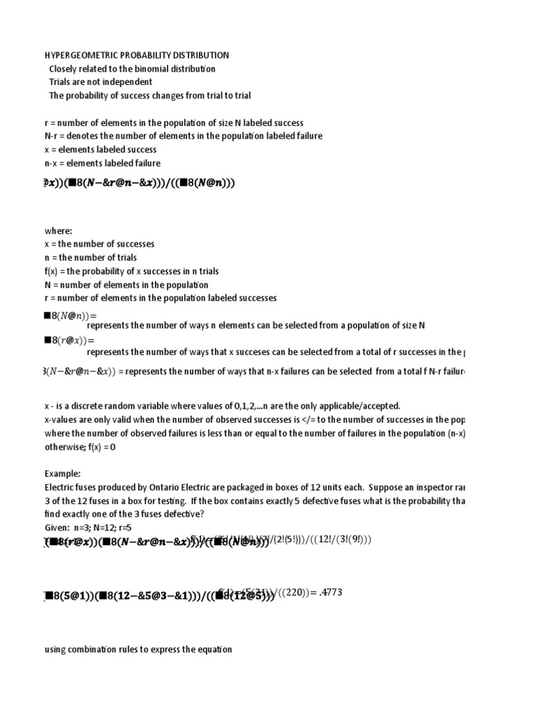 Lesson-5-Part-Two-Hypergeometric 2 | PDF | Probability Distribution ...